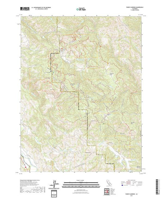 US Topo 7.5-minute map for Purdys Gardens CA – American Map Store