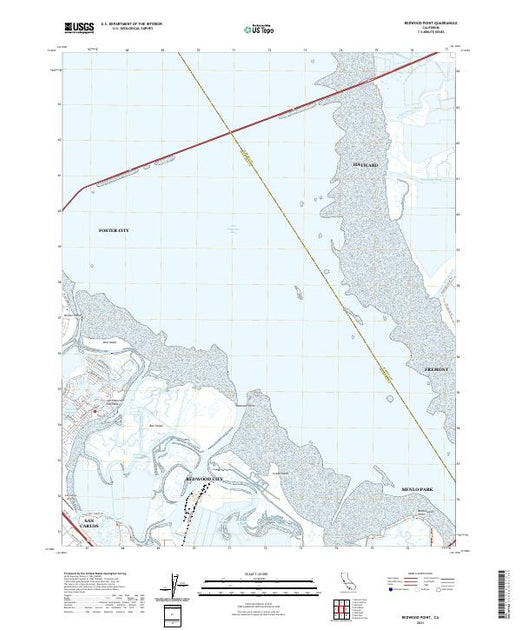 US Topo 7.5-minute map for Redwood Point CA – American Map Store