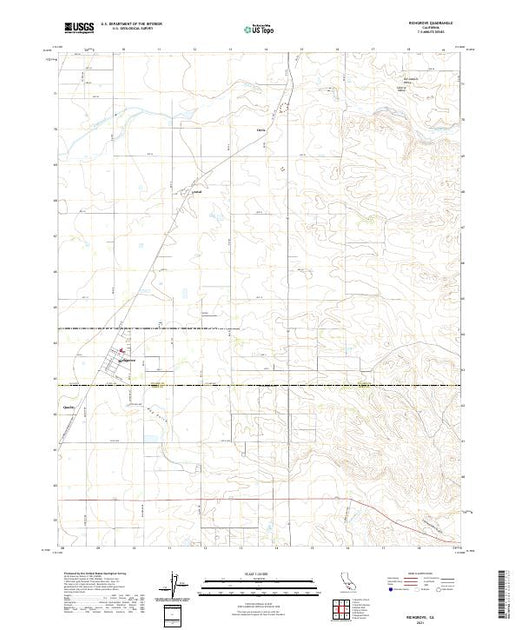 US Topo 7.5-minute map for Richgrove CA – American Map Store