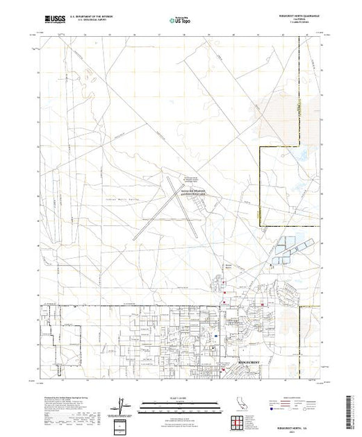 US Topo 7.5-minute map for Ridgecrest North CA – American Map Store