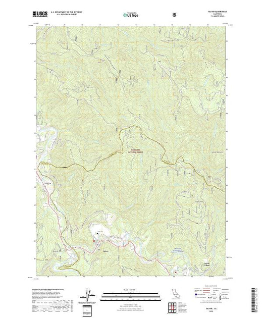 US Topo 7.5-minute map for Salyer CA – American Map Store
