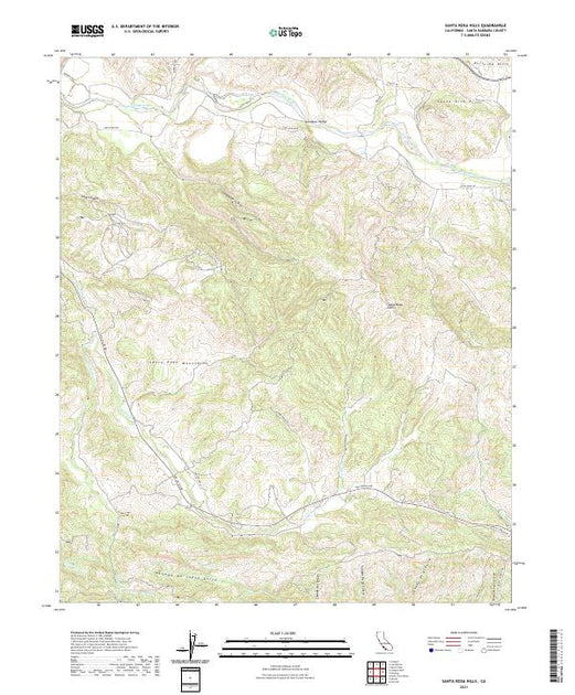 US Topo 7.5-minute map for Santa Rosa Hills CA – American Map Store