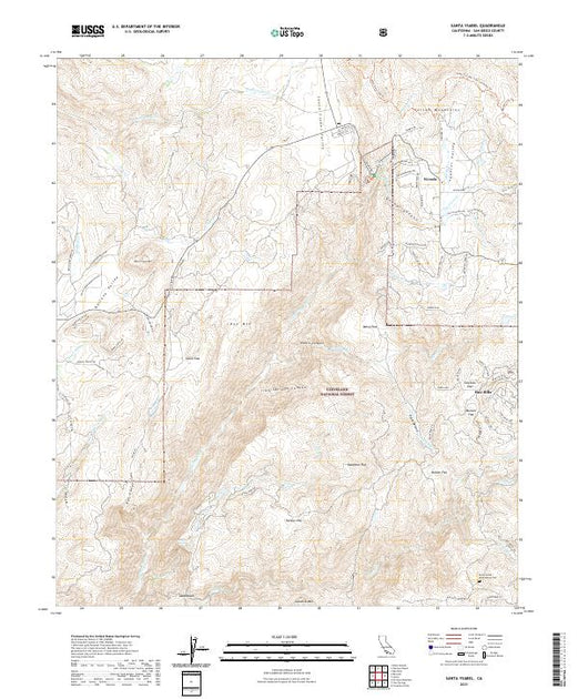 US Topo 7.5-minute map for Santa Ysabel CA – American Map Store