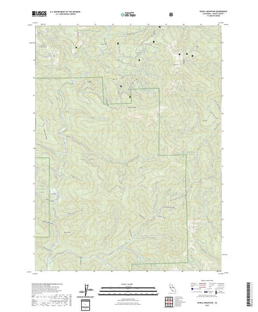 US Topo 7.5-minute map for Schell Mountain CA – American Map Store