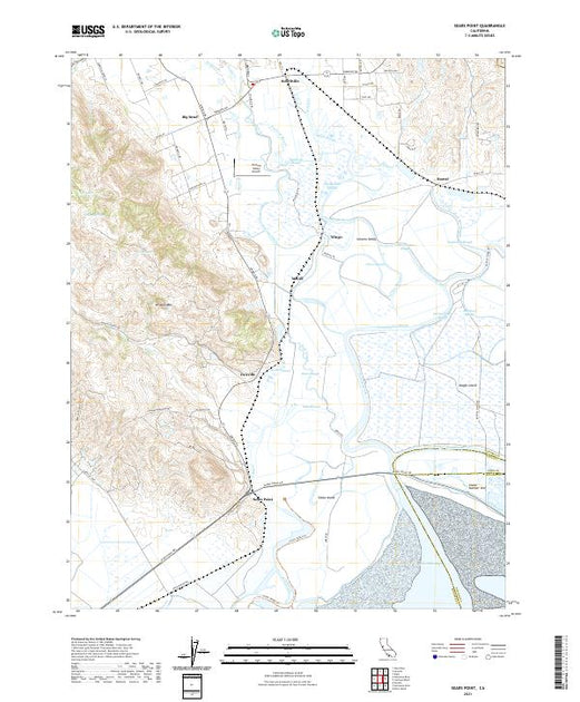 US Topo 7.5-minute map for Sears Point CA – American Map Store