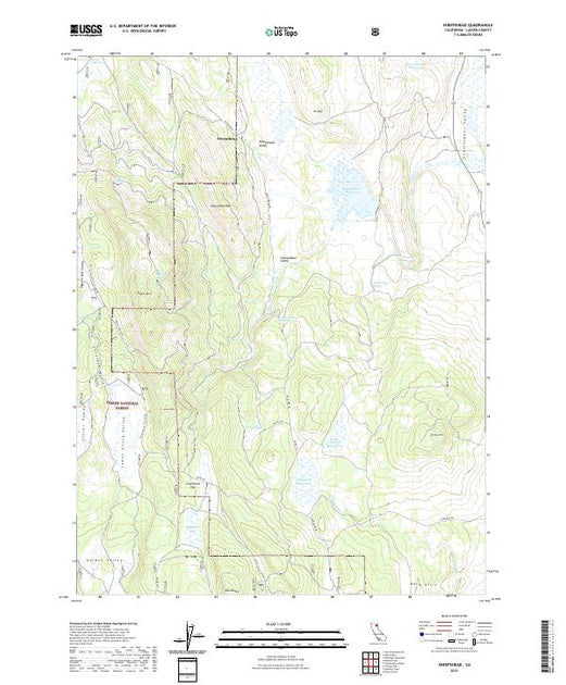 US Topo 7.5-minute map for Sheepshead CA – American Map Store