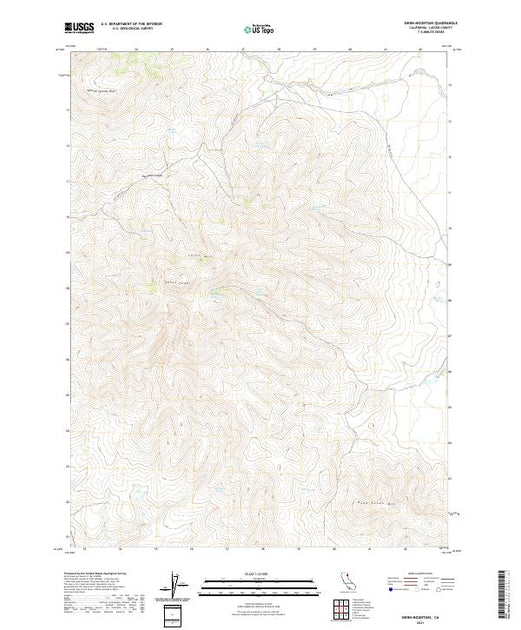 US Topo 7.5-minute map for Shinn Mountain CA – American Map Store