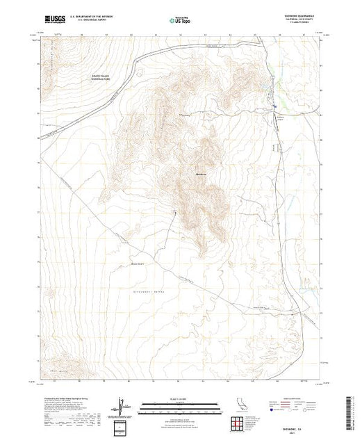 US Topo 7.5-minute map for Shoshone CA – American Map Store