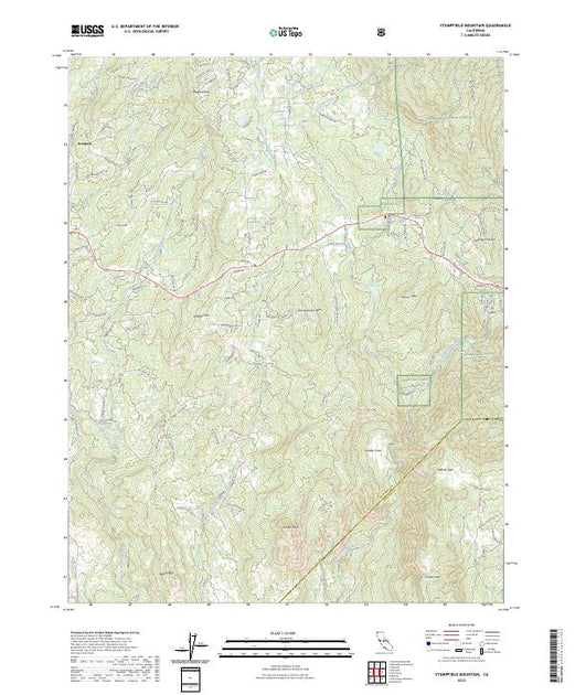 US Topo 7.5-minute map for Stumpfield Mountain CA – American Map Store