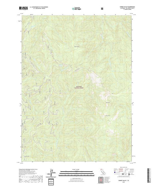 US Topo 7.5-minute map for Summit Valley CA – American Map Store