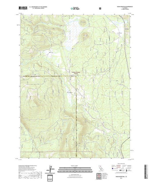 US Topo 7.5-minute map for Swain Mountain CA – American Map Store
