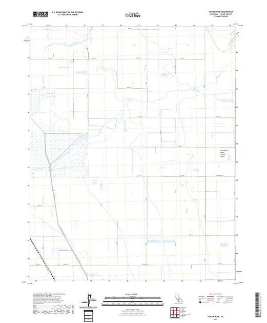 US Topo 7.5-minute map for Taylor Weir CA – American Map Store
