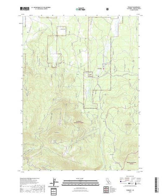 US Topo 7.5-minute map for Tennant CA – American Map Store