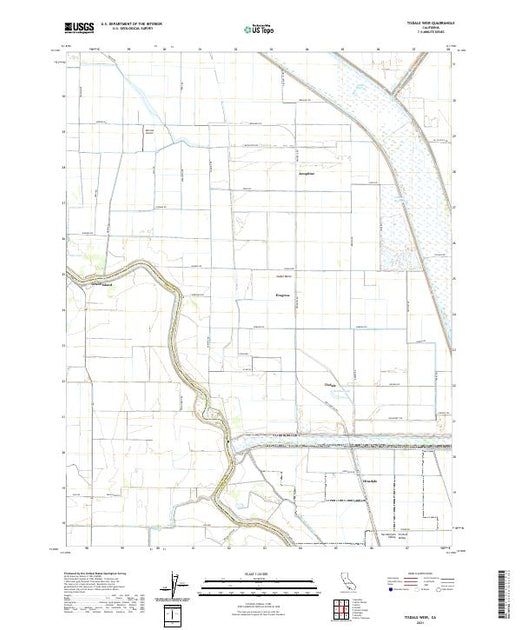 US Topo 7.5-minute map for Tisdale Weir CA – American Map Store