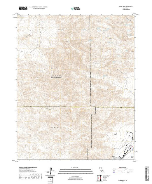US Topo 7.5-minute map for Trona West CA – American Map Store