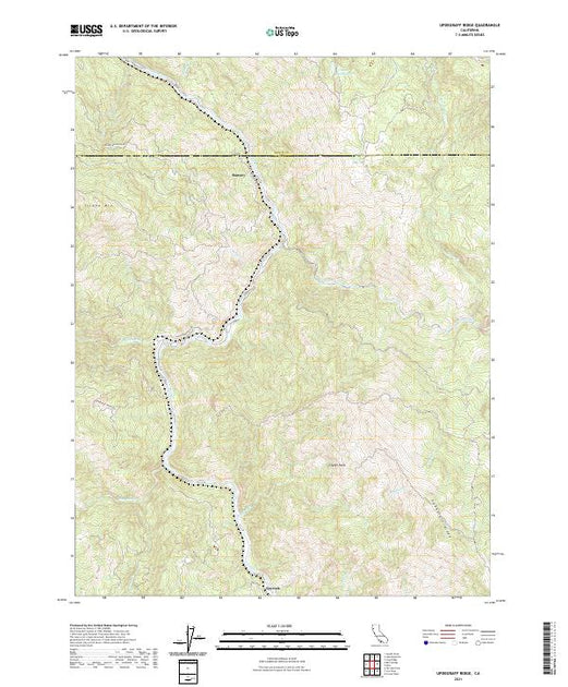 US Topo 7.5-minute map for Updegraff Ridge CA – American Map Store
