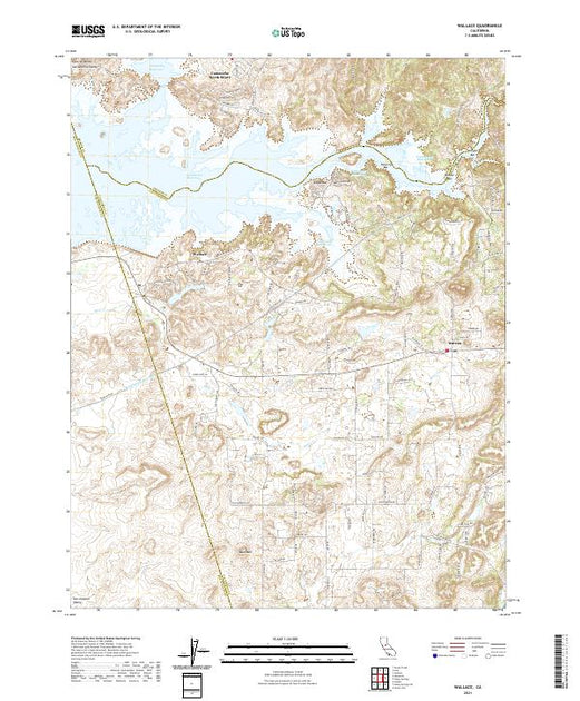US Topo 7.5-minute map for Wallace CA – American Map Store