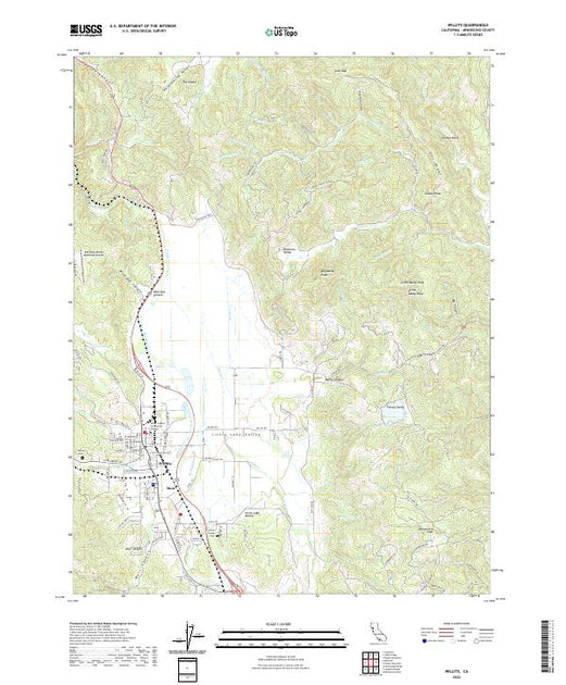 US Topo 7.5-minute map for Willits CA – American Map Store