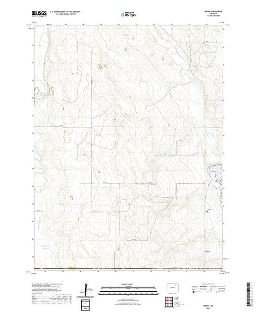 US Topo 7.5-minute map for Adena CO – American Map Store
