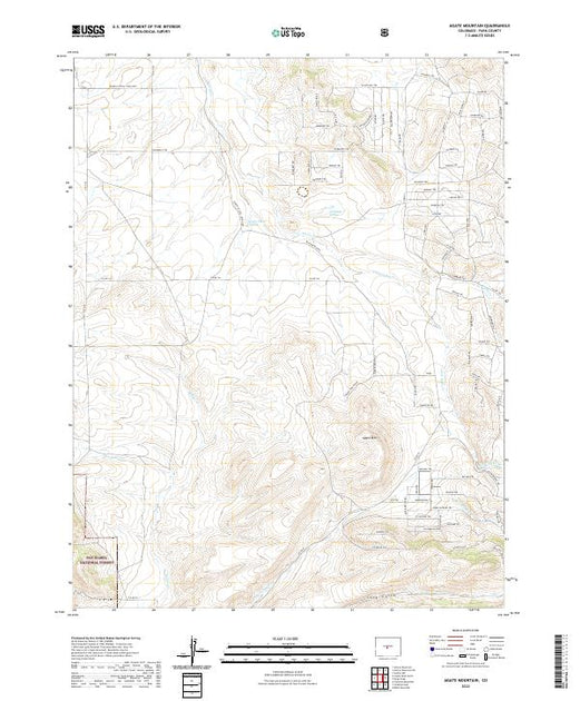 US Topo 7.5-minute map for Agate Mountain CO – American Map Store