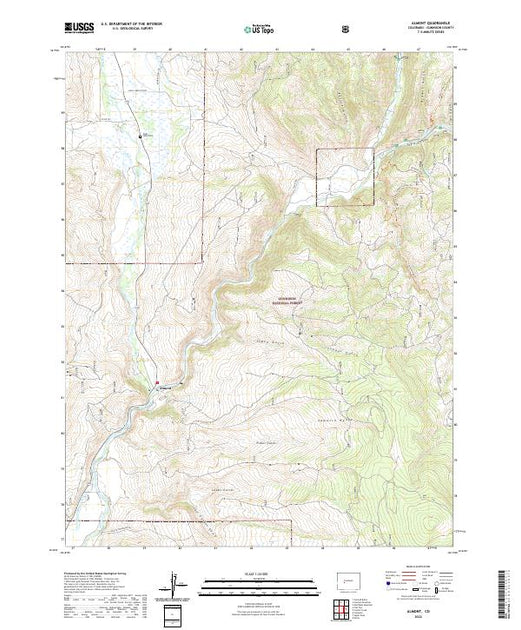 US Topo 7.5-minute map for Almont CO – American Map Store