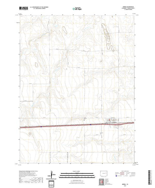 US Topo 7.5-minute map for Arriba CO – American Map Store