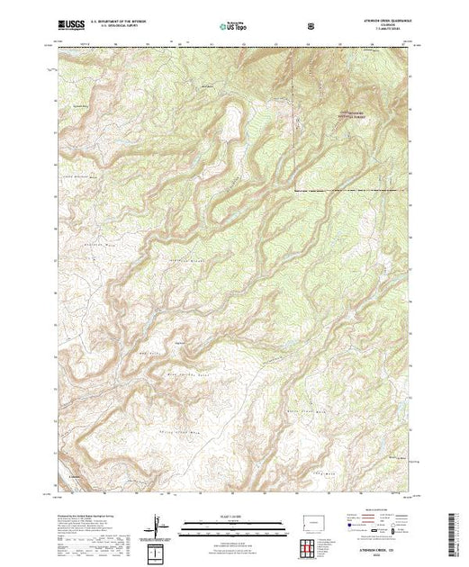 US Topo 7.5-minute map for Atkinson Creek CO – American Map Store