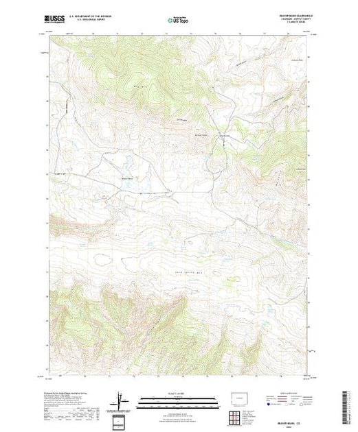 US Topo 7.5-minute map for Beaver Basin CO – American Map Store