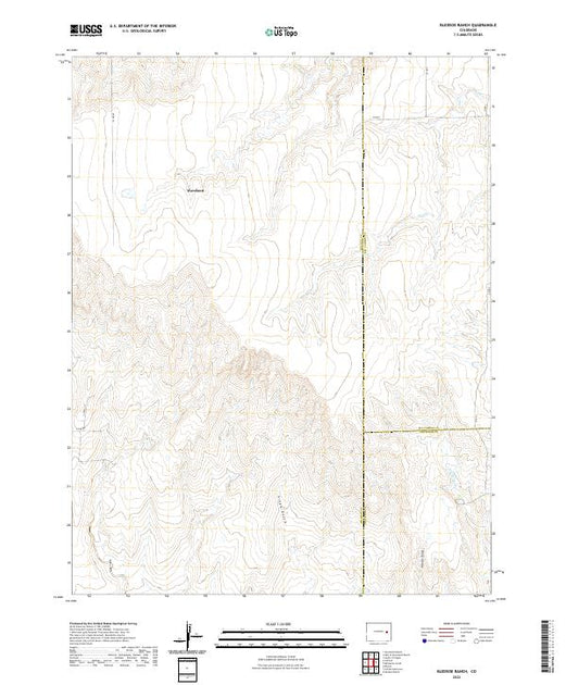 US Topo 7.5-minute map for Bledsoe Ranch CO – American Map Store