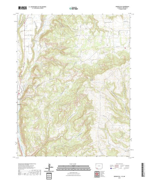 US Topo 7.5-minute map for Bondad Hill CONM – American Map Store