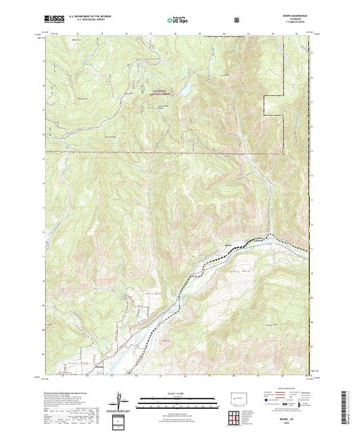 US Topo 7.5-minute map for Bowie CO – American Map Store