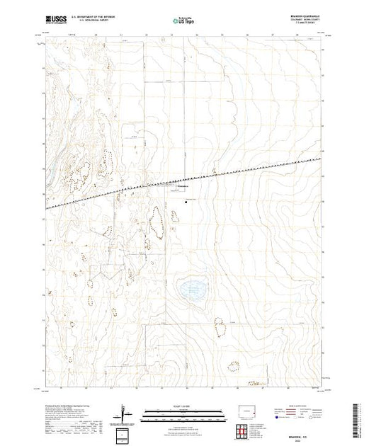 US Topo 7.5-minute map for Brandon CO – American Map Store