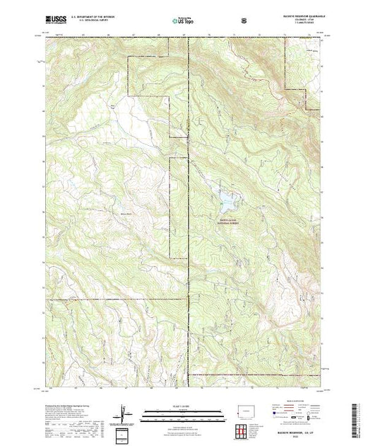 US Topo 7.5-minute map for Buckeye Reservoir COUT – American Map Store