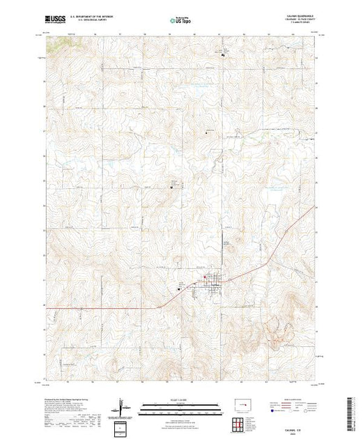 US Topo 7.5-minute map for Calhan CO – American Map Store