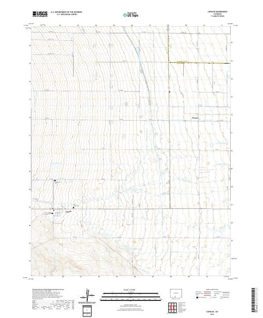 US Topo 7.5-minute map for Capulin CO – American Map Store