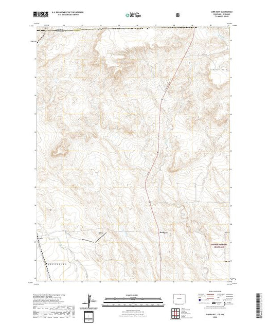 US Topo 7.5-minute map for Carr East COWY – American Map Store