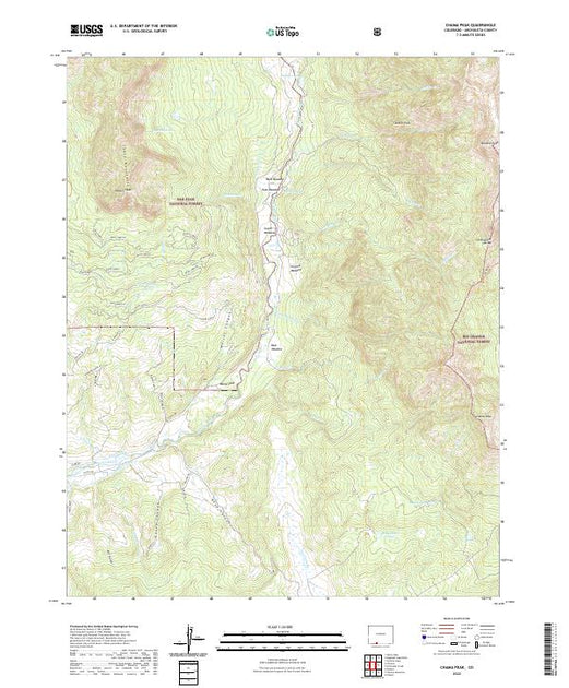 US Topo 7.5-minute map for Chama Peak CO – American Map Store