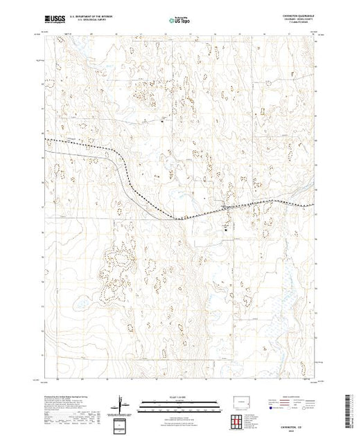 US Topo 7.5-minute map for Chivington CO – American Map Store