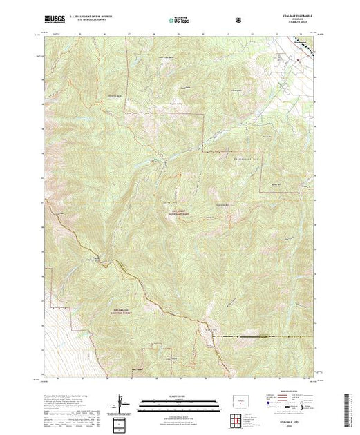 US Topo 7.5-minute map for Coaldale CO – American Map Store