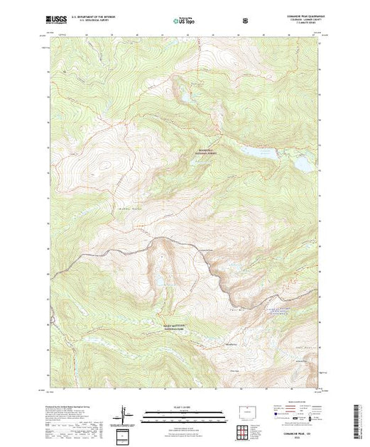 US Topo 7.5-minute map for Comanche Peak CO – American Map Store