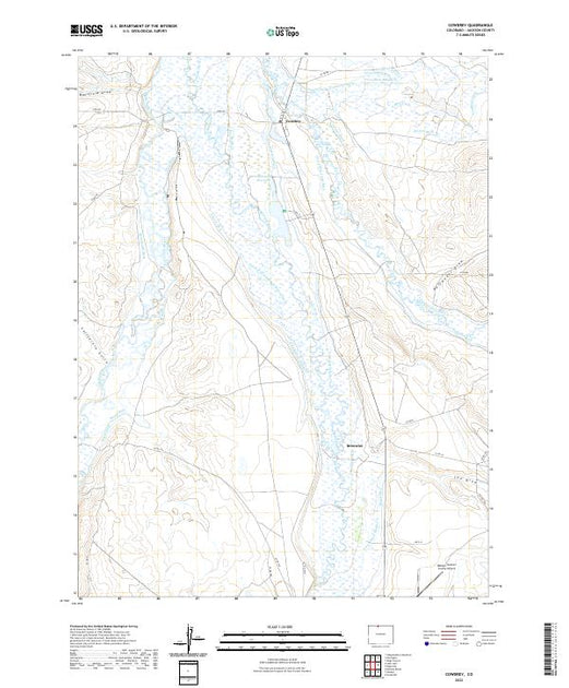 US Topo 7.5-minute map for Cowdrey CO – American Map Store