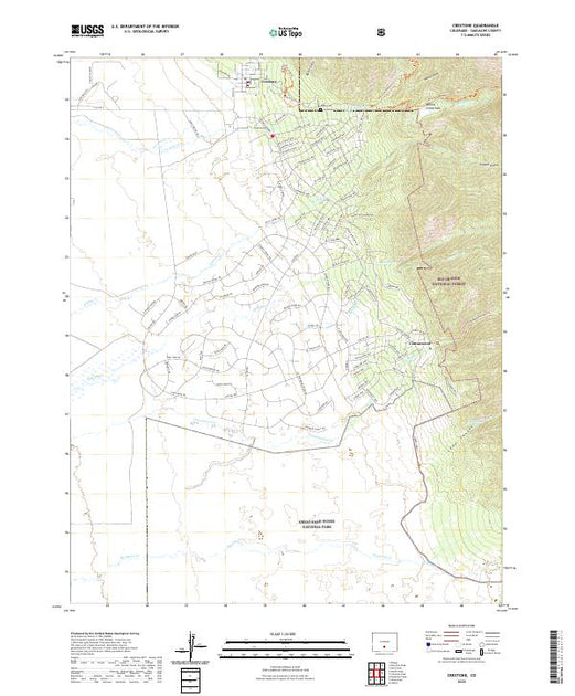 US Topo 7.5-minute map for Crestone CO – American Map Store