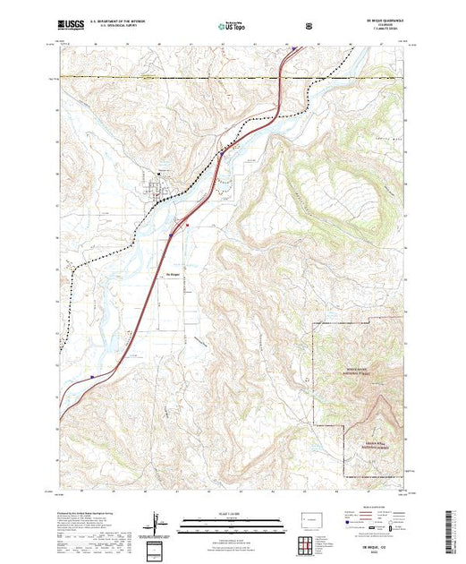 US Topo 7.5-minute map for De Beque CO – American Map Store