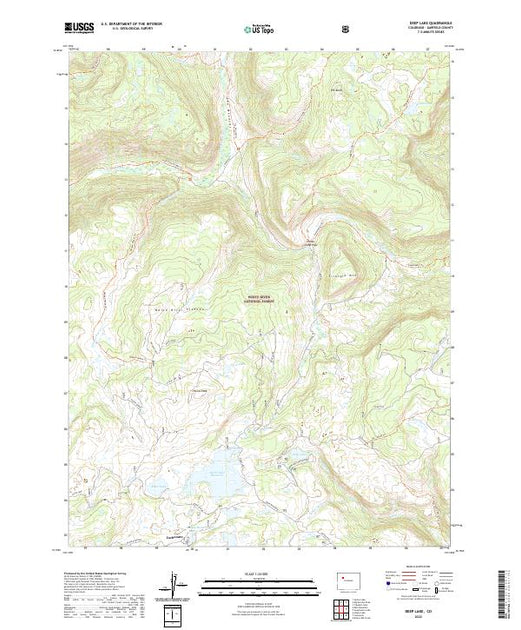 US Topo 7.5-minute map for Deep Lake CO – American Map Store