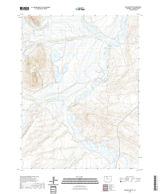 US Topo 7.5-minute map for Delaney Butte CO – American Map Store