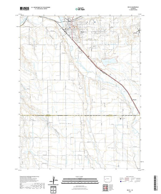 US Topo 7.5-minute map for Delta CO – American Map Store