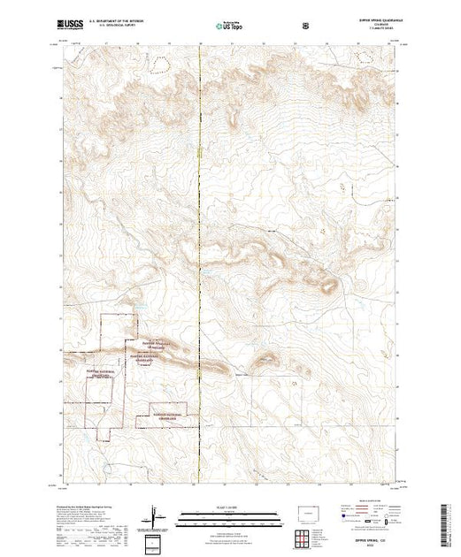 US Topo 7.5-minute map for Dipper Spring CO – American Map Store