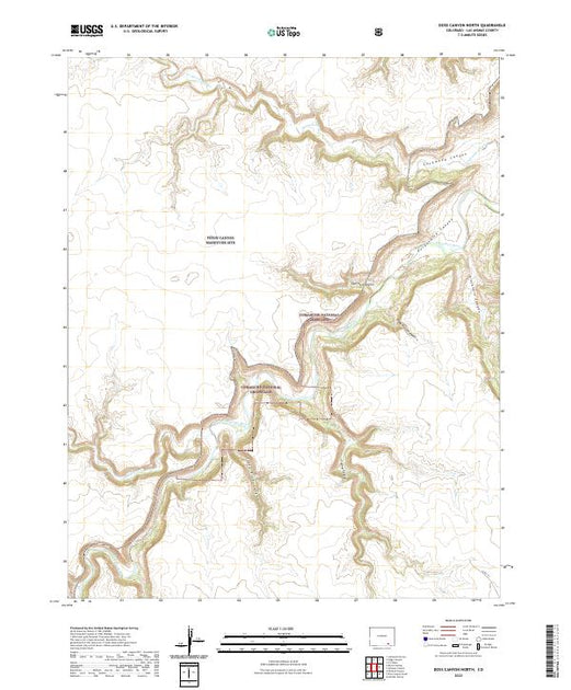 US Topo 7.5-minute map for Doss Canyon North CO – American Map Store