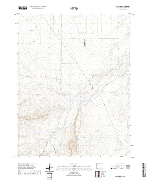 US Topo 7.5-minute map for Doyle Bridge CO – American Map Store