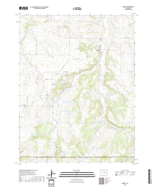 US Topo 7.5-minute map for Elbert CO – American Map Store